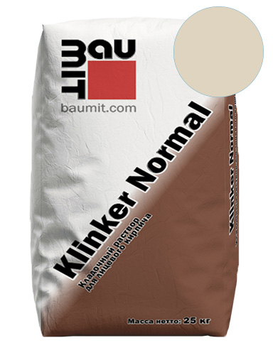 Кладочный раствор для лицевого кирпича Baumit Klinker Normal алебастрово-белый, 25 кг - купить в ...