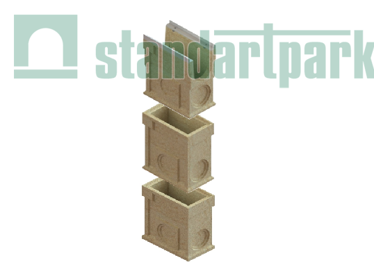 Пескоуловитель полимербетонный секционный CompoMax ПУС-20.29.60-П-В с РВ щель ВЧ кл.F (к-т ...